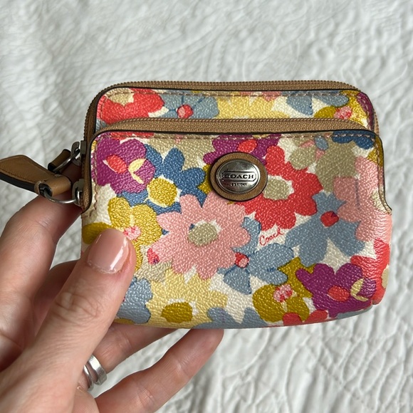 Coach | Bags | Vintage Coach Peyton Floral Pink Yellow Blue Flower ...